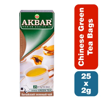 AKBAR CHINESE GREEN TEA BAGS(SnT) 25 X 1.5 g | AKB002