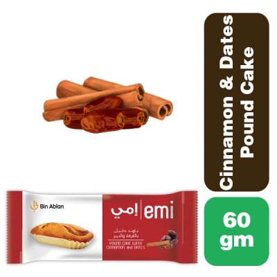 EMI POUND CAKE 60 g WITH CINAMMON AND DATES | BIN009